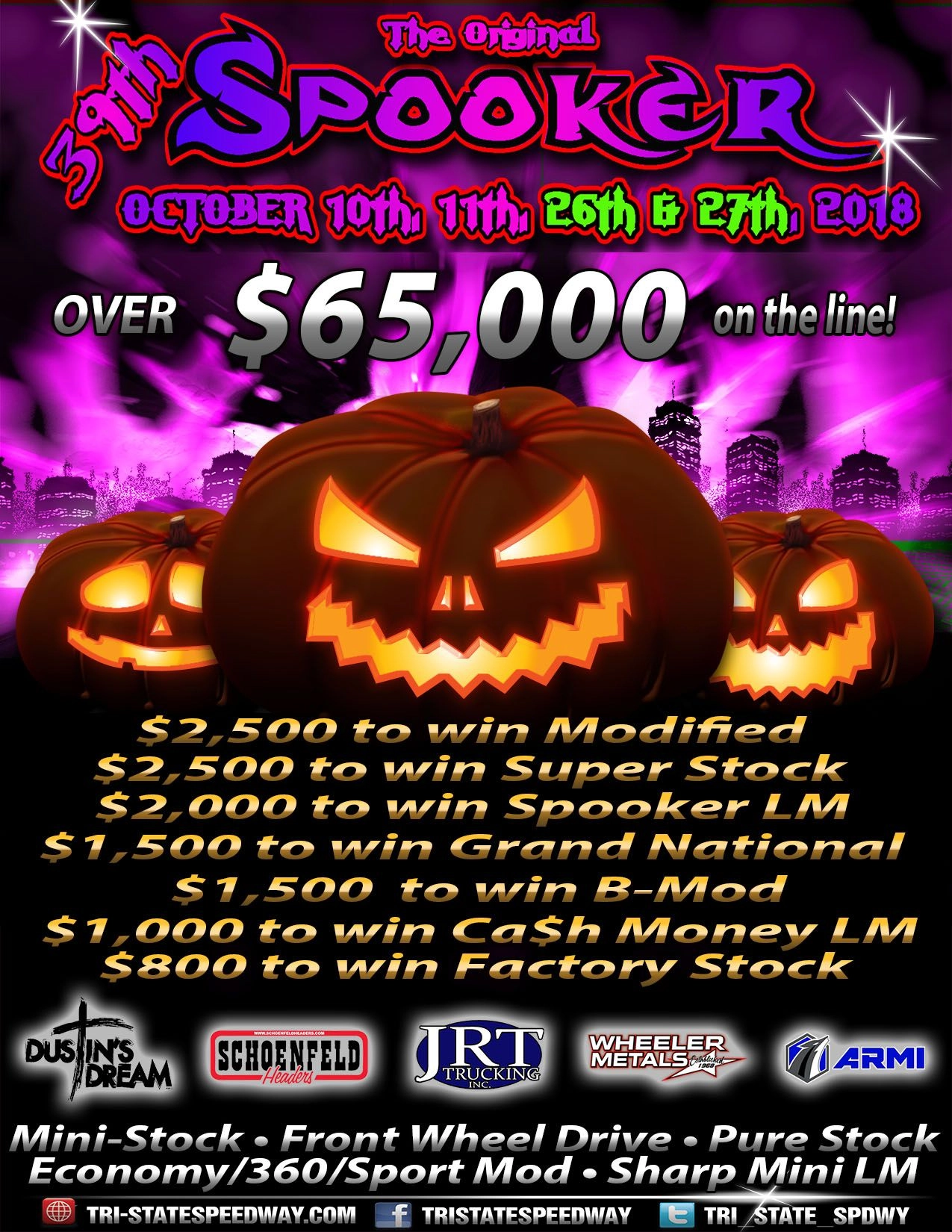 39th Annual Spooker Information Released - Tri-State Speedway